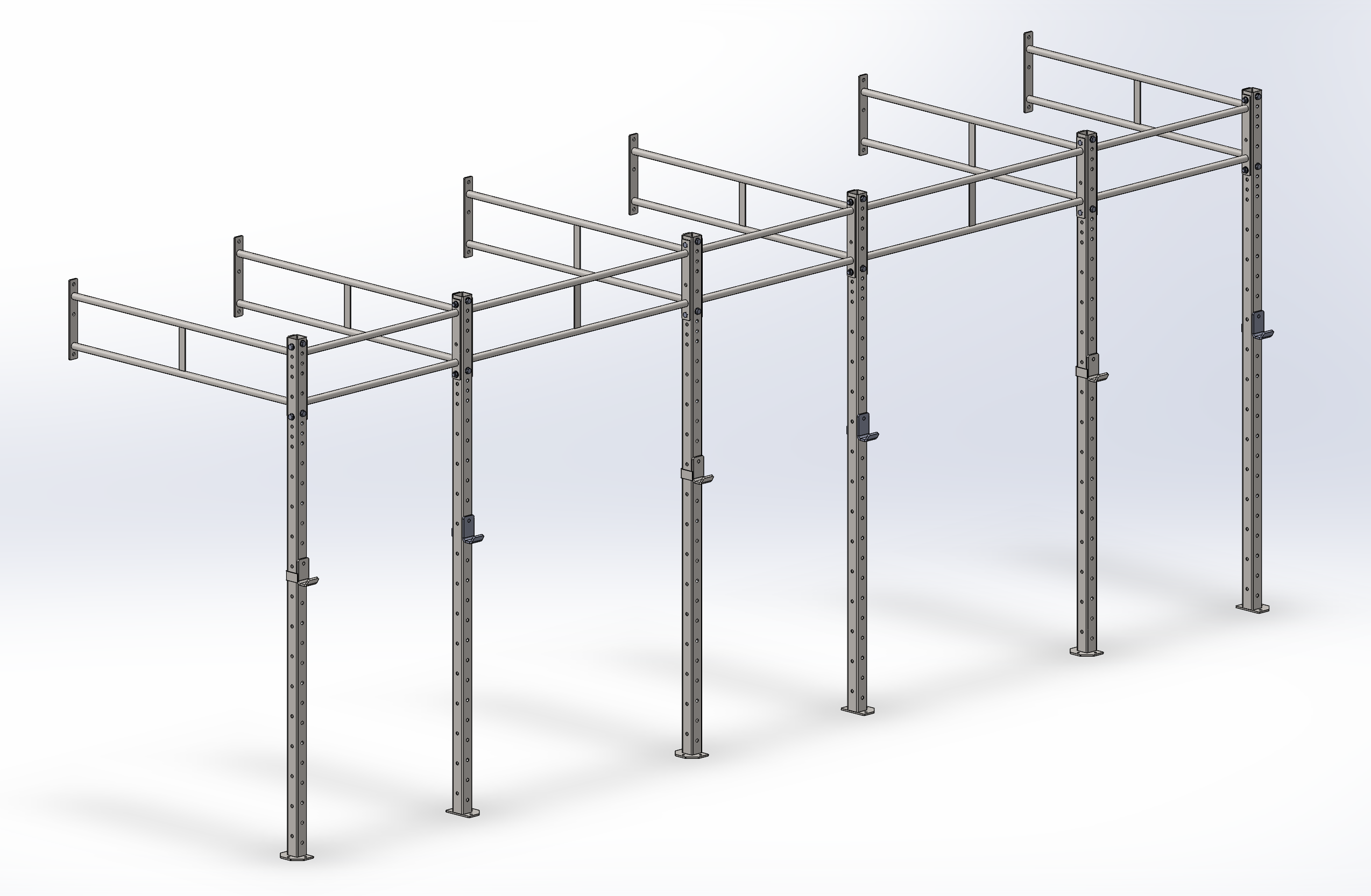 Squat rack – Extended wall mount rig – Sixhills Engineering